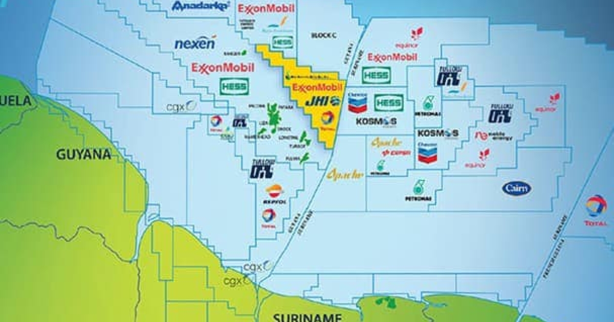 SURINAME-GUYANA BASIN BEVAT TOT 32,6 MILJARD VATEN ONONTDEKTE ...