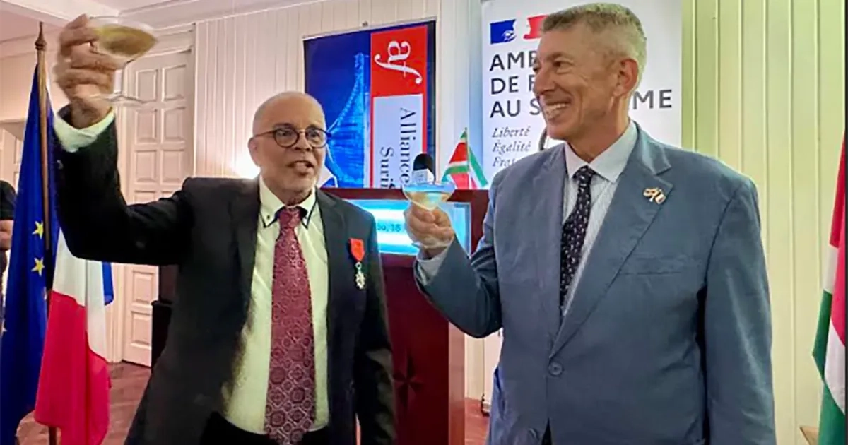 Ruben Del Prado ontvangt hoge Franse onderscheiding | Suriname Nieuws ...